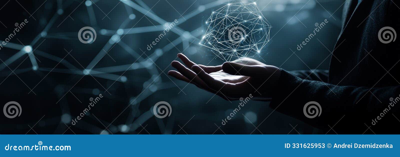 Digital Transformation and AI Business, Abstract Cube of Stock, the ...