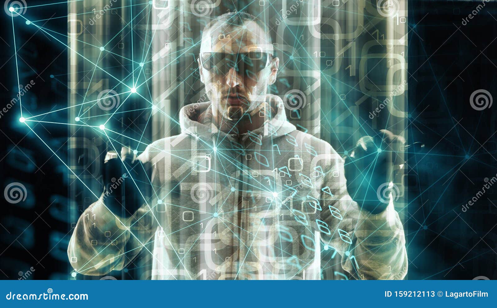 Digital Transformation in Cloud Cyberspace Concept, Machine Learning Big Data Analytics Cyber ...