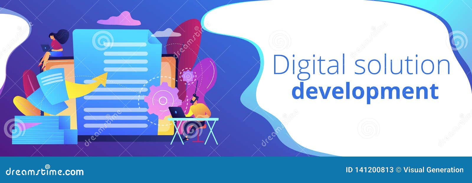 Digital Transformation Concept Banner Header. Stock Vector ...