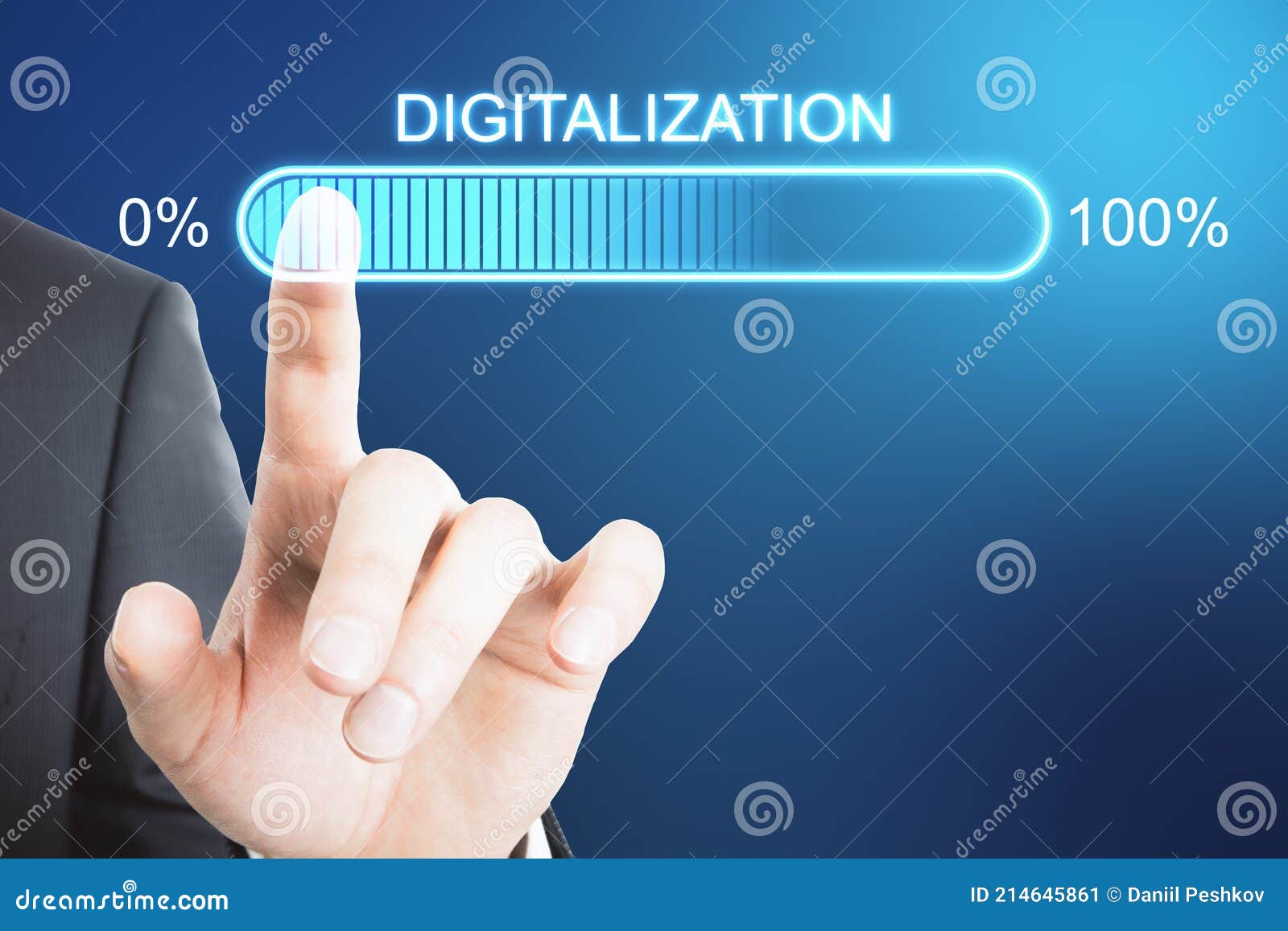 Digitalization Word Written On Wood Block. Digitalization Text On ...