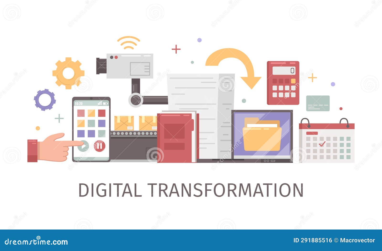 Digital Transformation Concept Stock Vector - Illustration of ...