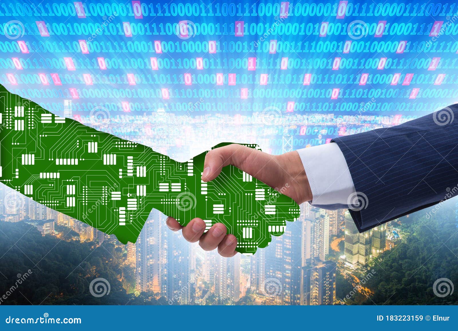 Digital Transformation Concept with Handshake Stock Image - Image of ...
