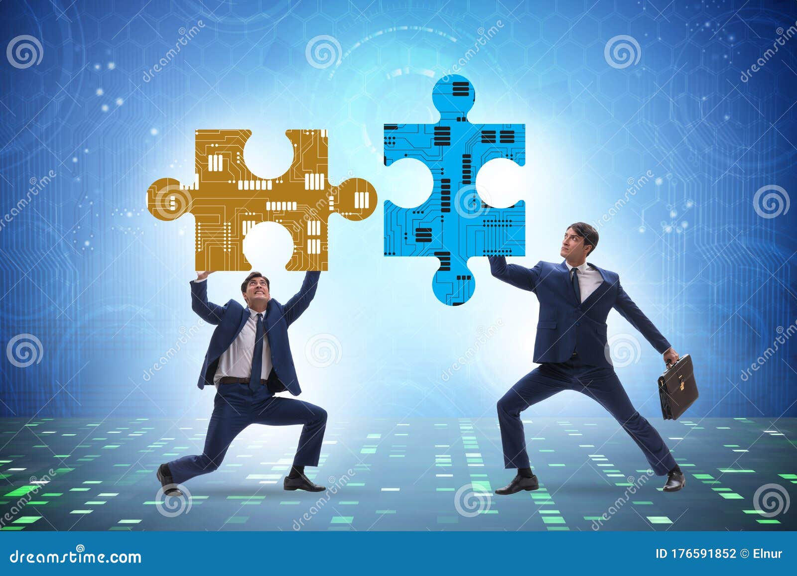 Digital Transformation Concept with Jigsaw Puzzle Stock Photo - Image ...