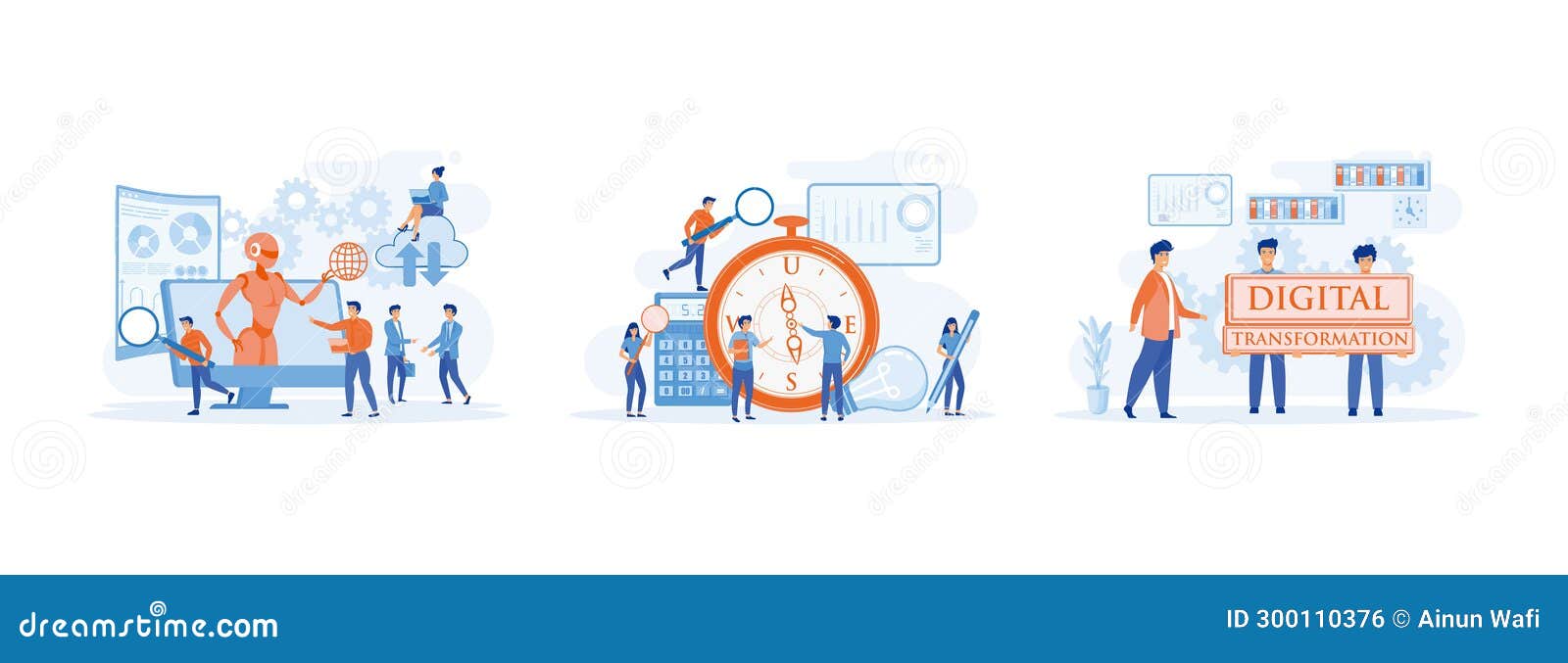 Digital Transformation. Data Analysis and Digitization. Staffs Showing ...