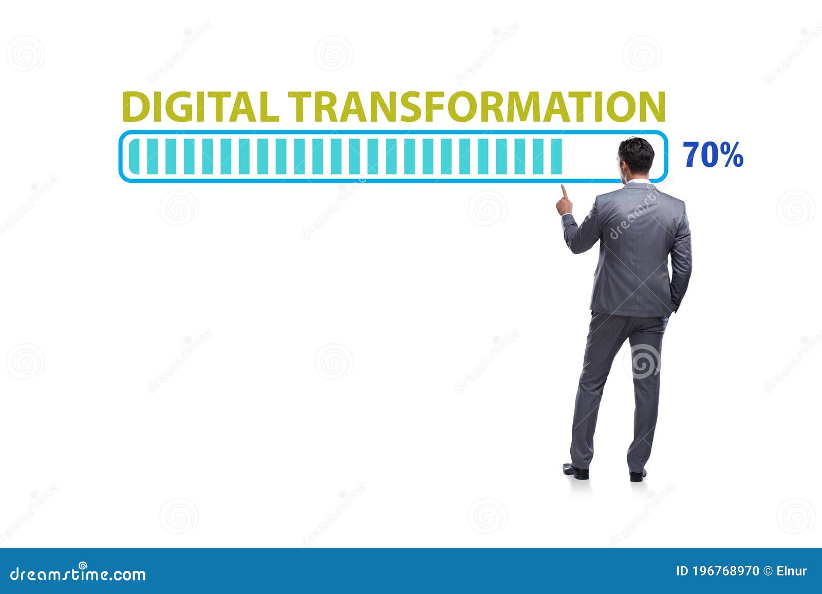 Digitalization Concept With Circle Icon For Website Template Or Landing ...