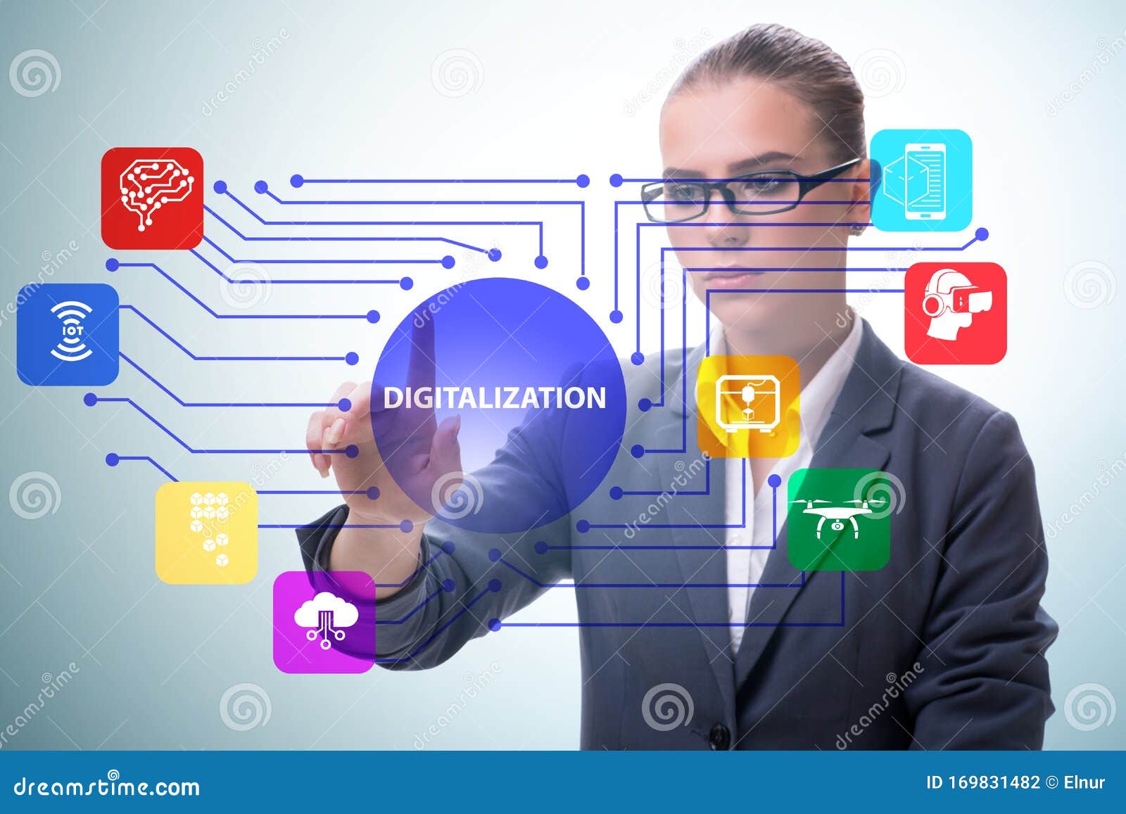 Digital Transformation and Digitalization Technology Concept Stock ...
