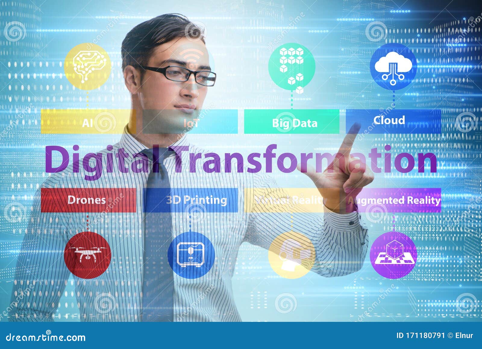 Digital Transformation and Digitalization Technology Concept Stock ...