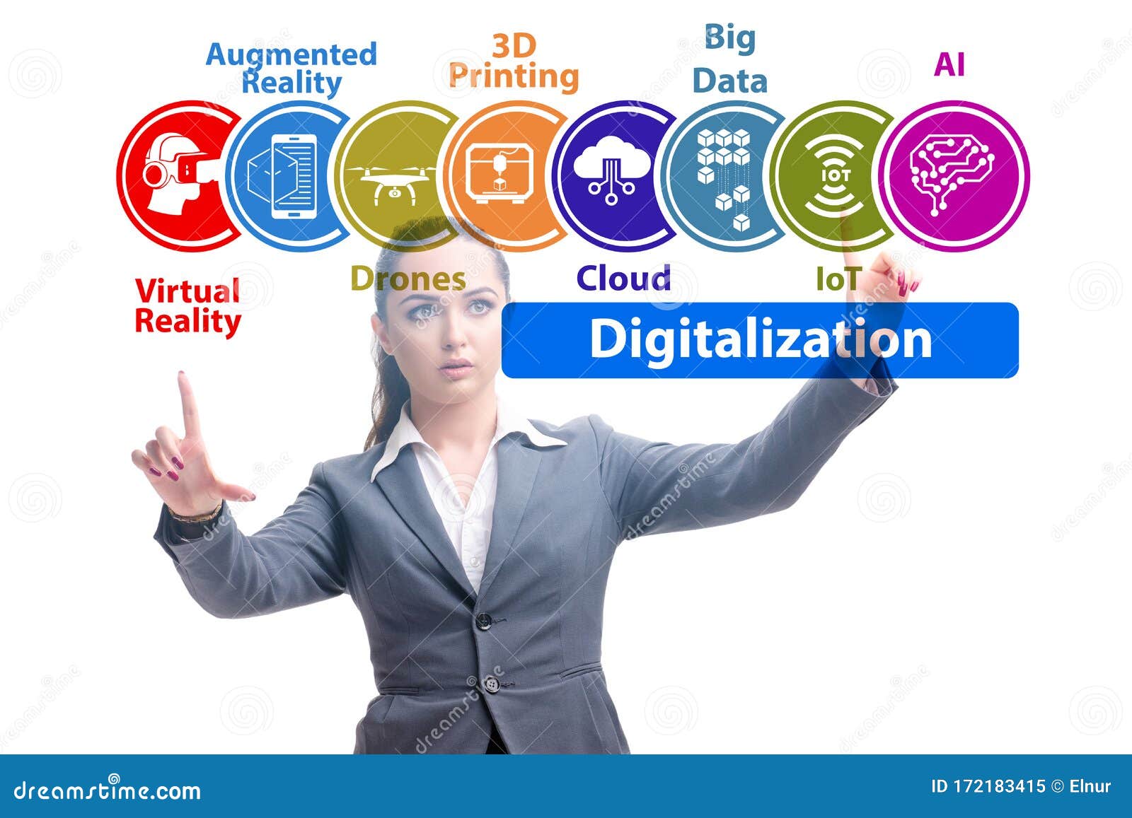 Digital Transformation and Digitalization Technology Concept Stock ...
