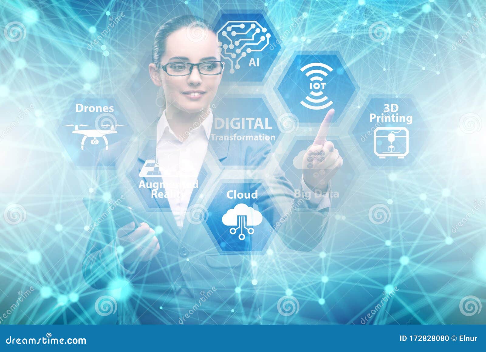 Digital Transformation and Digitalization Technology Concept Stock ...