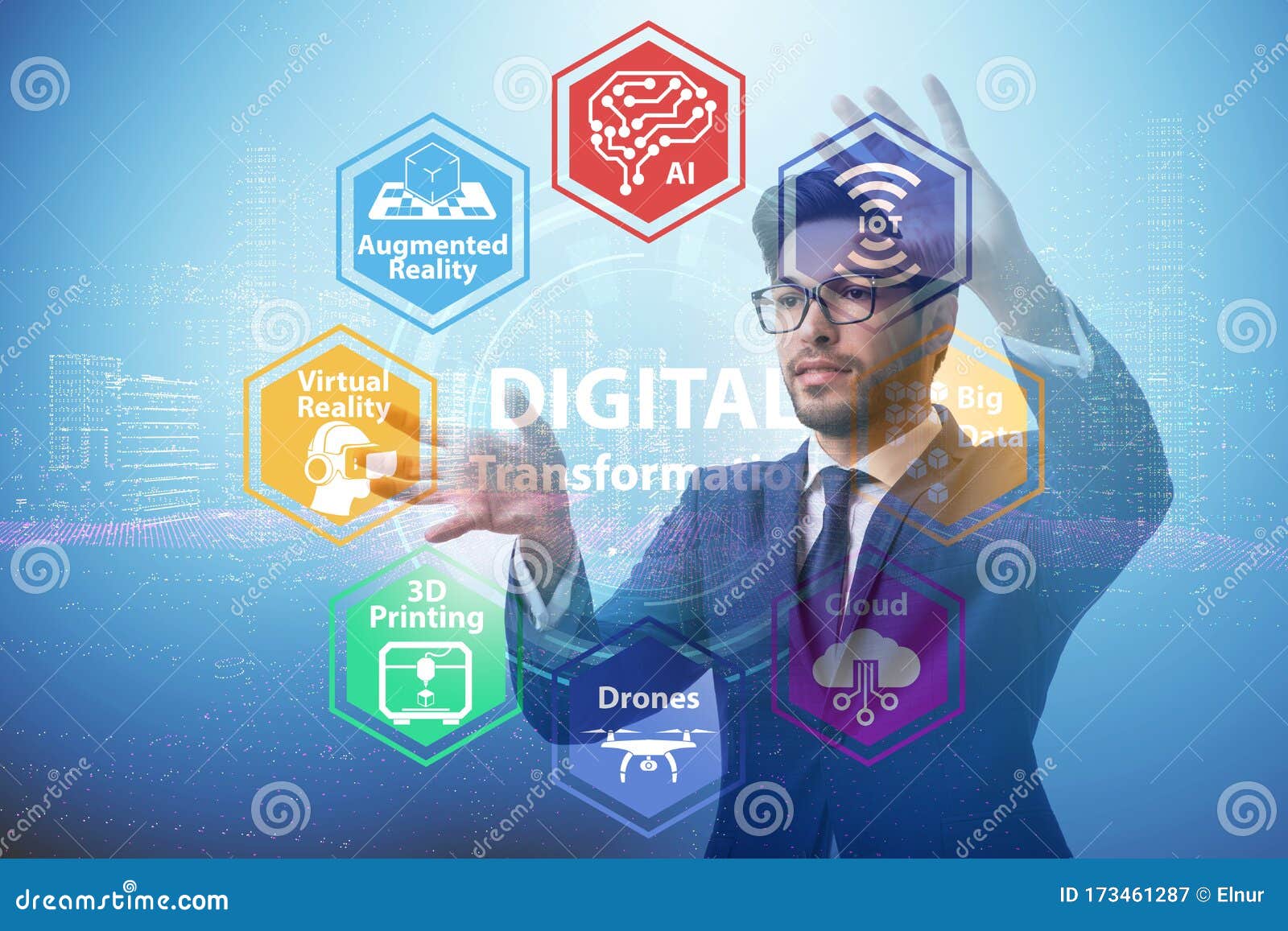 Digital Transformation and Digitalization Technology Concept Stock ...