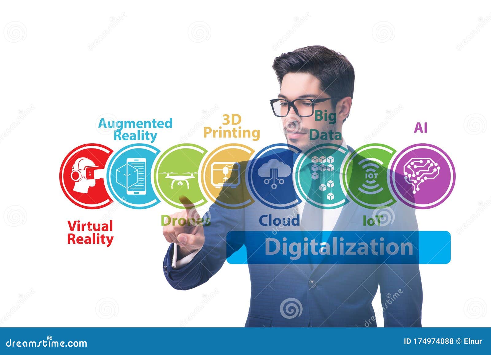 Digital Transformation and Digitalization Technology Concept Stock ...