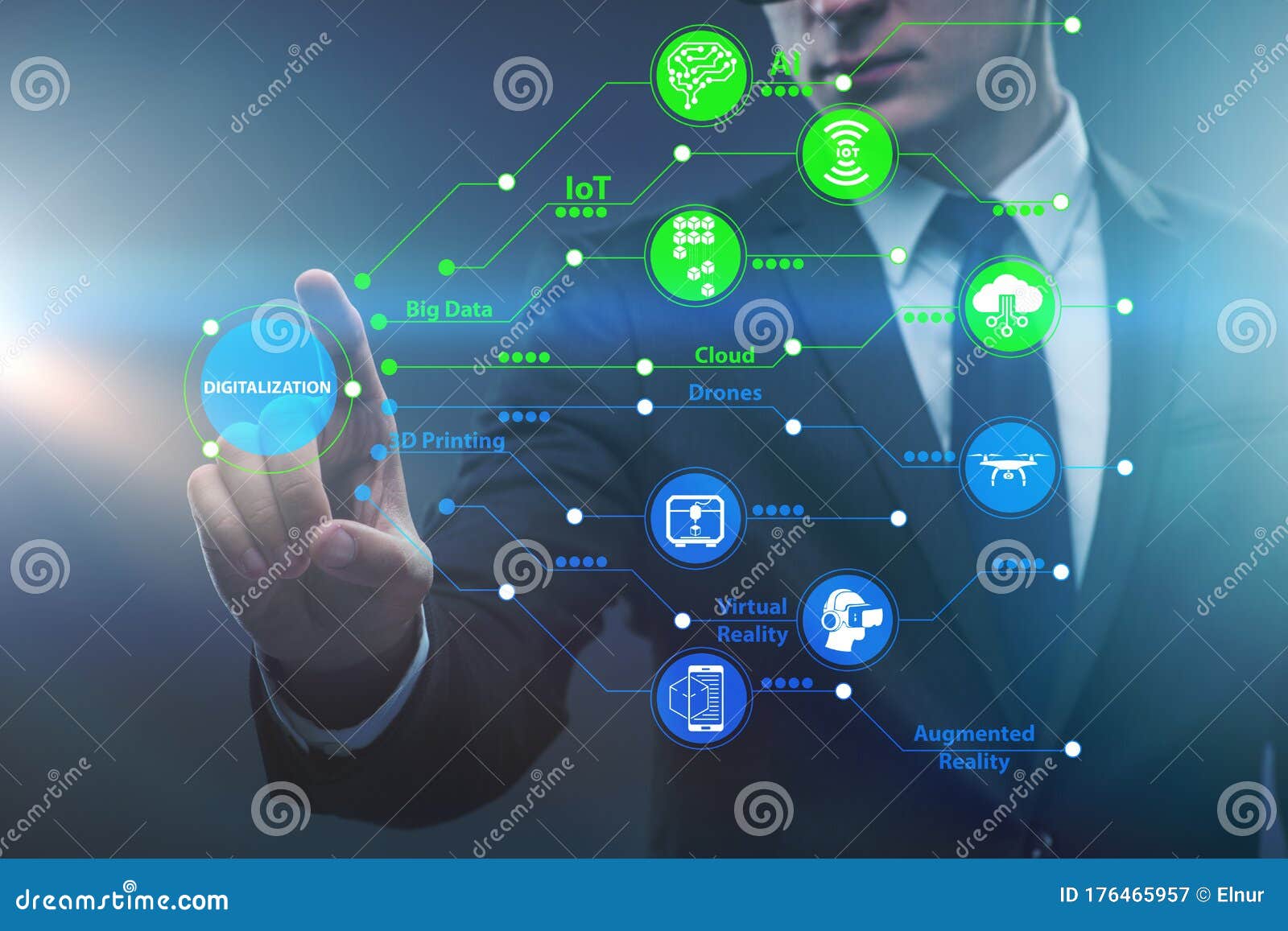 Digital Transformation and Digitalization Technology Concept Stock ...