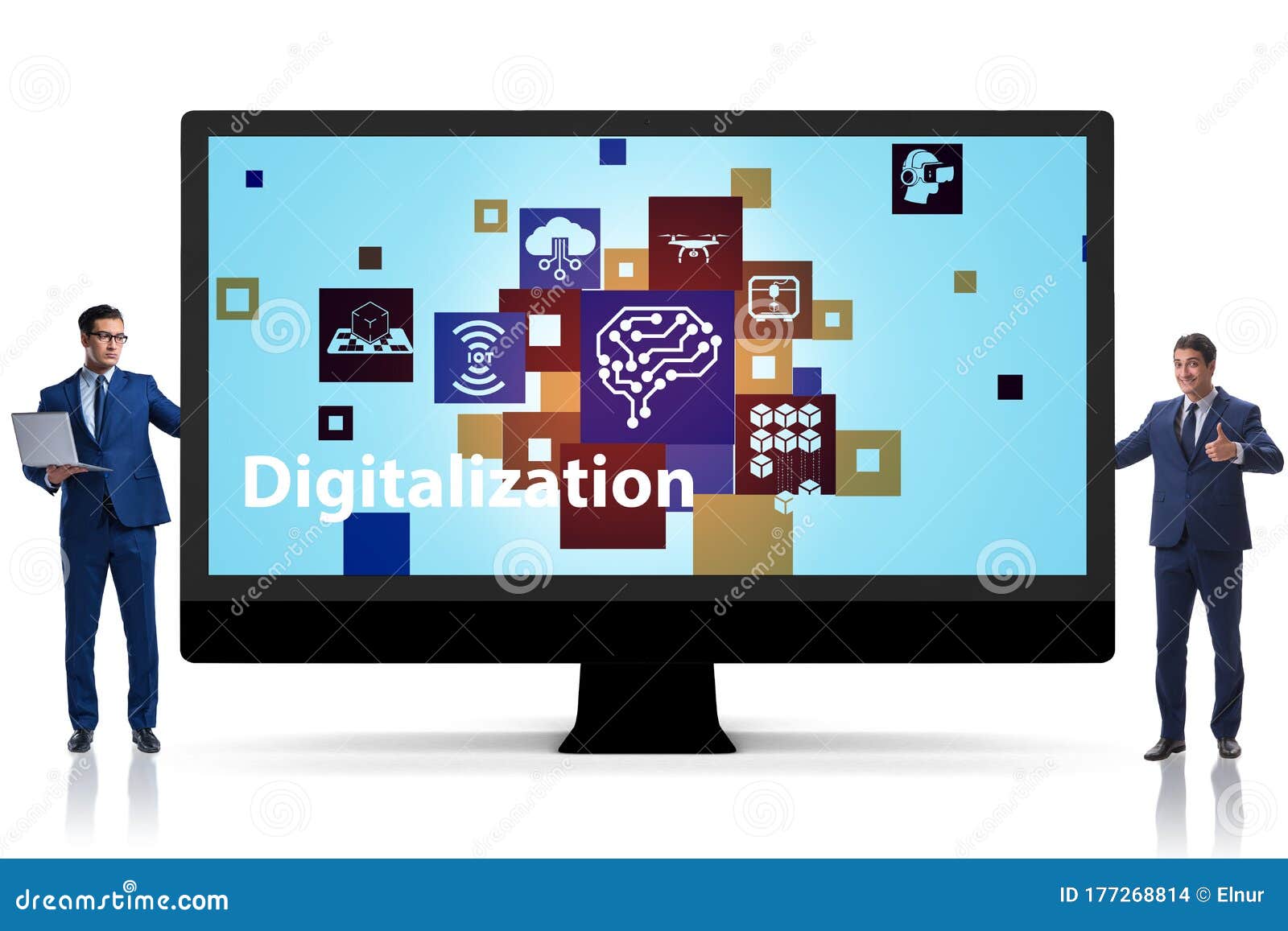 Digital Transformation and Digitalization Technology Concept Stock ...