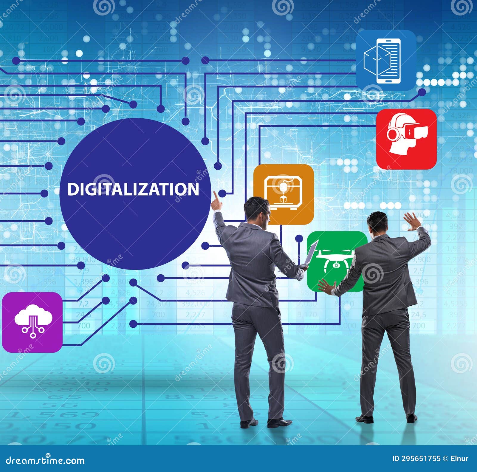 Digital Transformation and Digitalization Technology Concept Stock ...