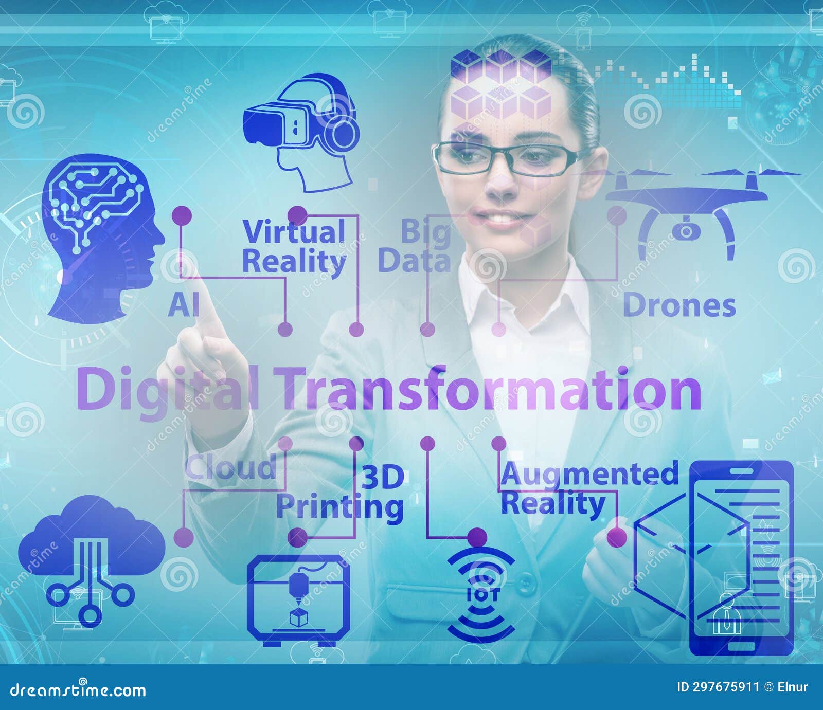 Digital Transformation and Digitalization Technology Concept Stock ...