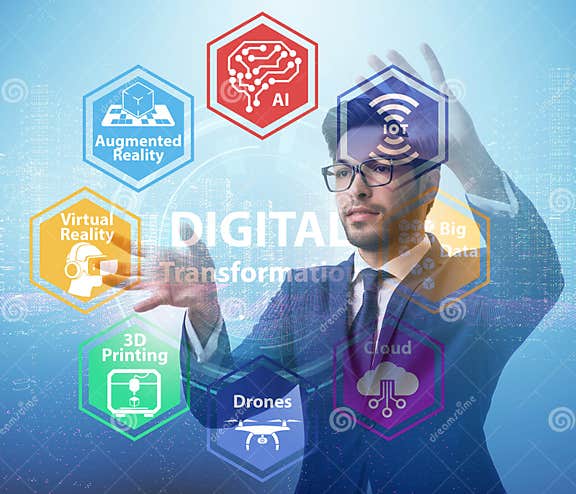 Digital Transformation and Digitalization Technology Concept Stock Photo - Image of learning ...