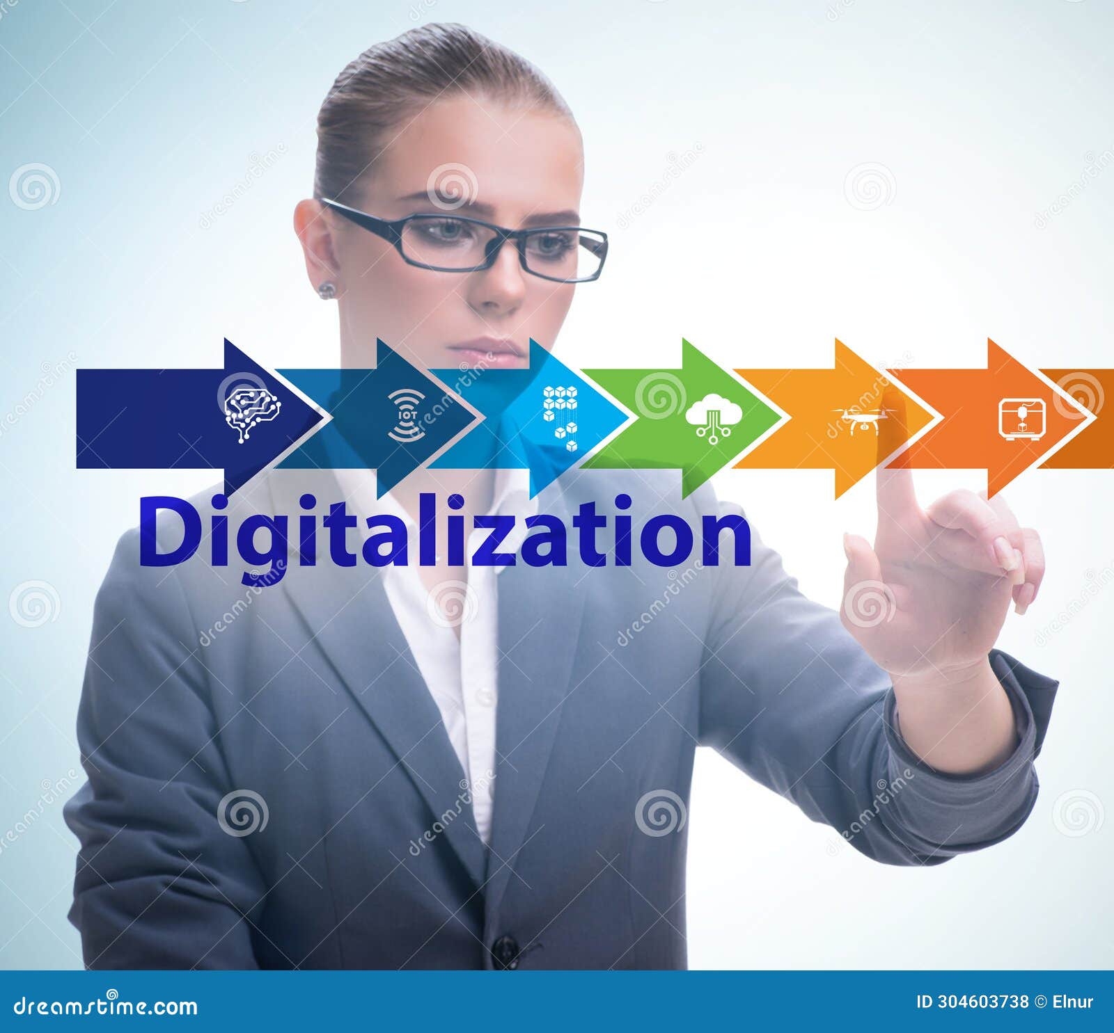 Digital Transformation and Digitalization Technology Concept Stock ...