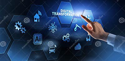 Digital Transformation and Digitalization Technology Concept on ...