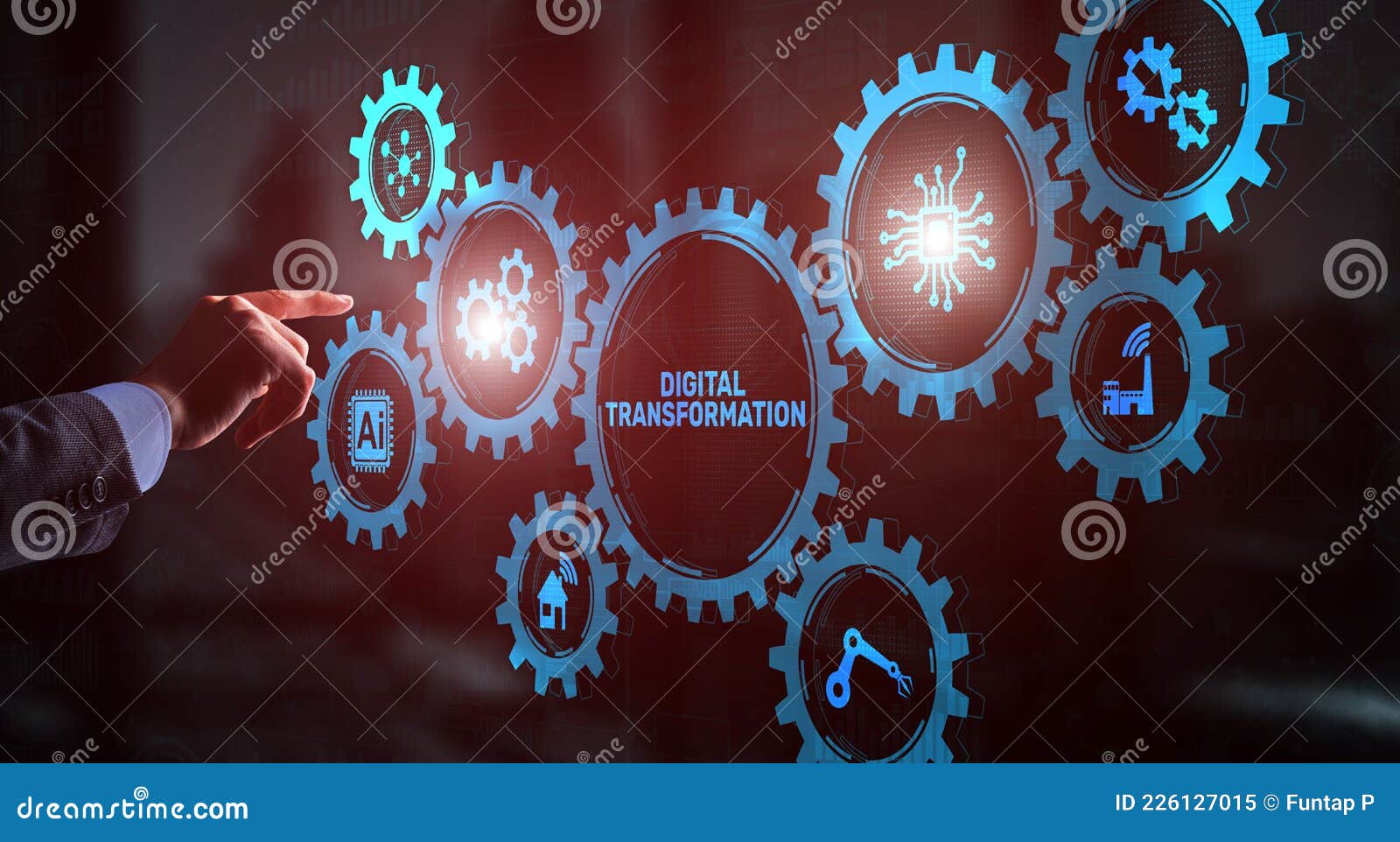 Digital Transformation and Digitalization Technology Concept on ...