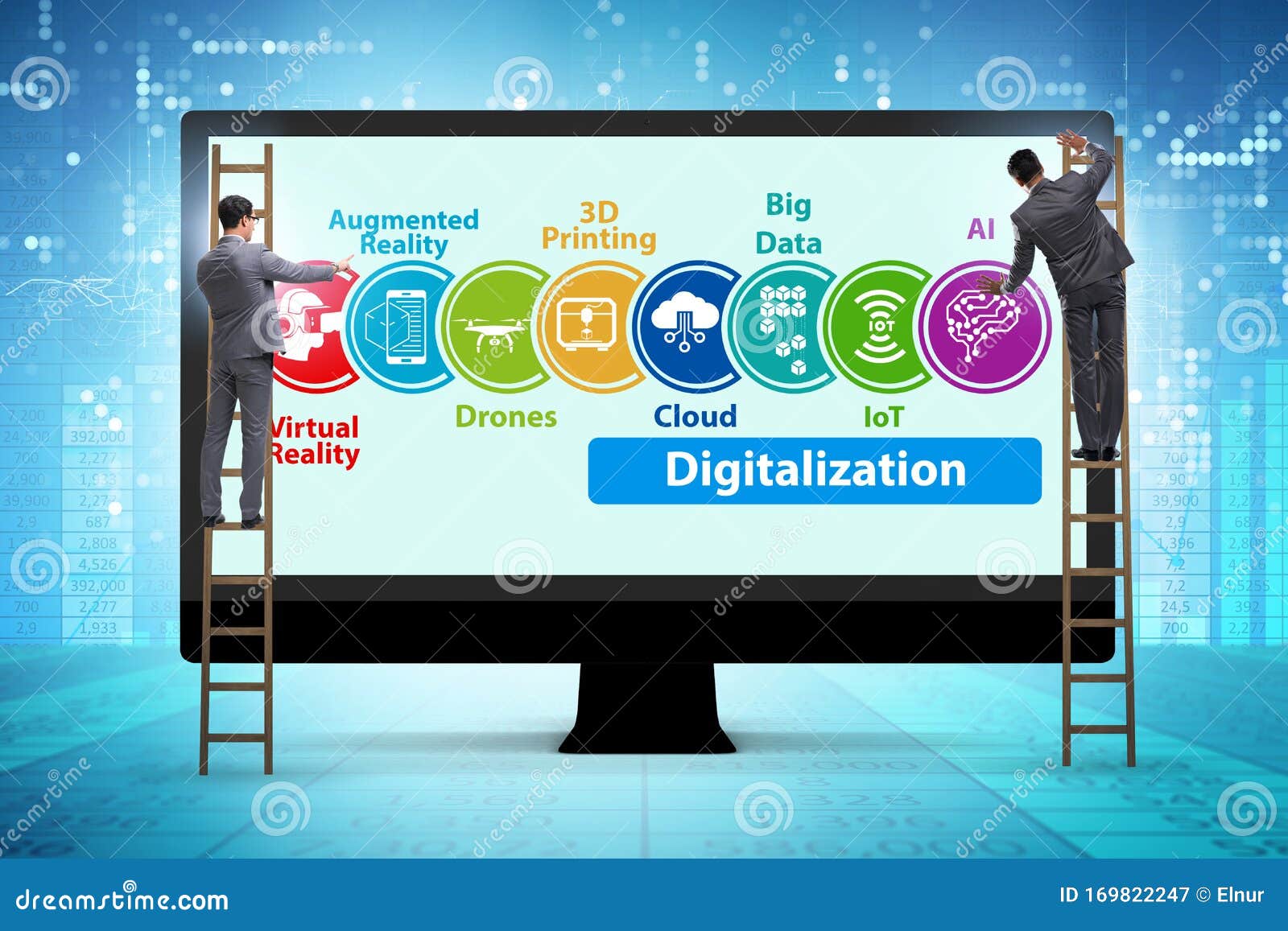 Digital Transformation and Digitalization Technology Concept Stock ...