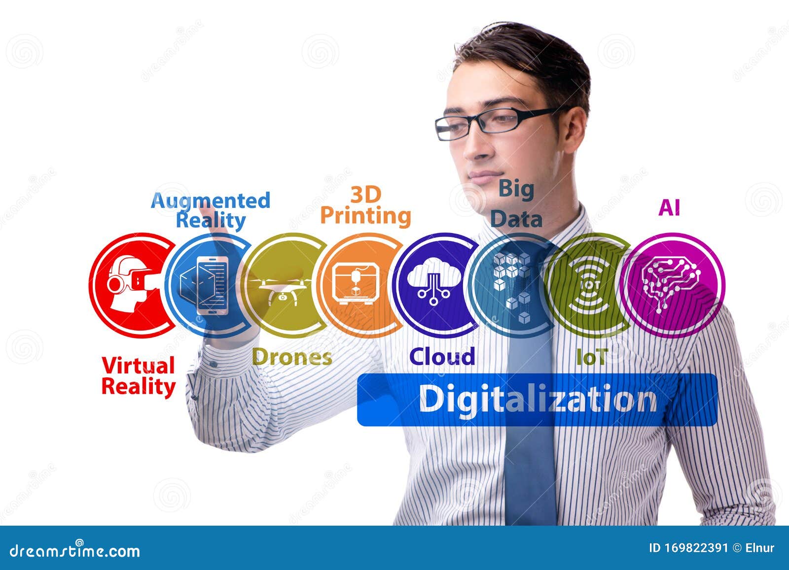 Digital Transformation and Digitalization Technology Concept Stock ...