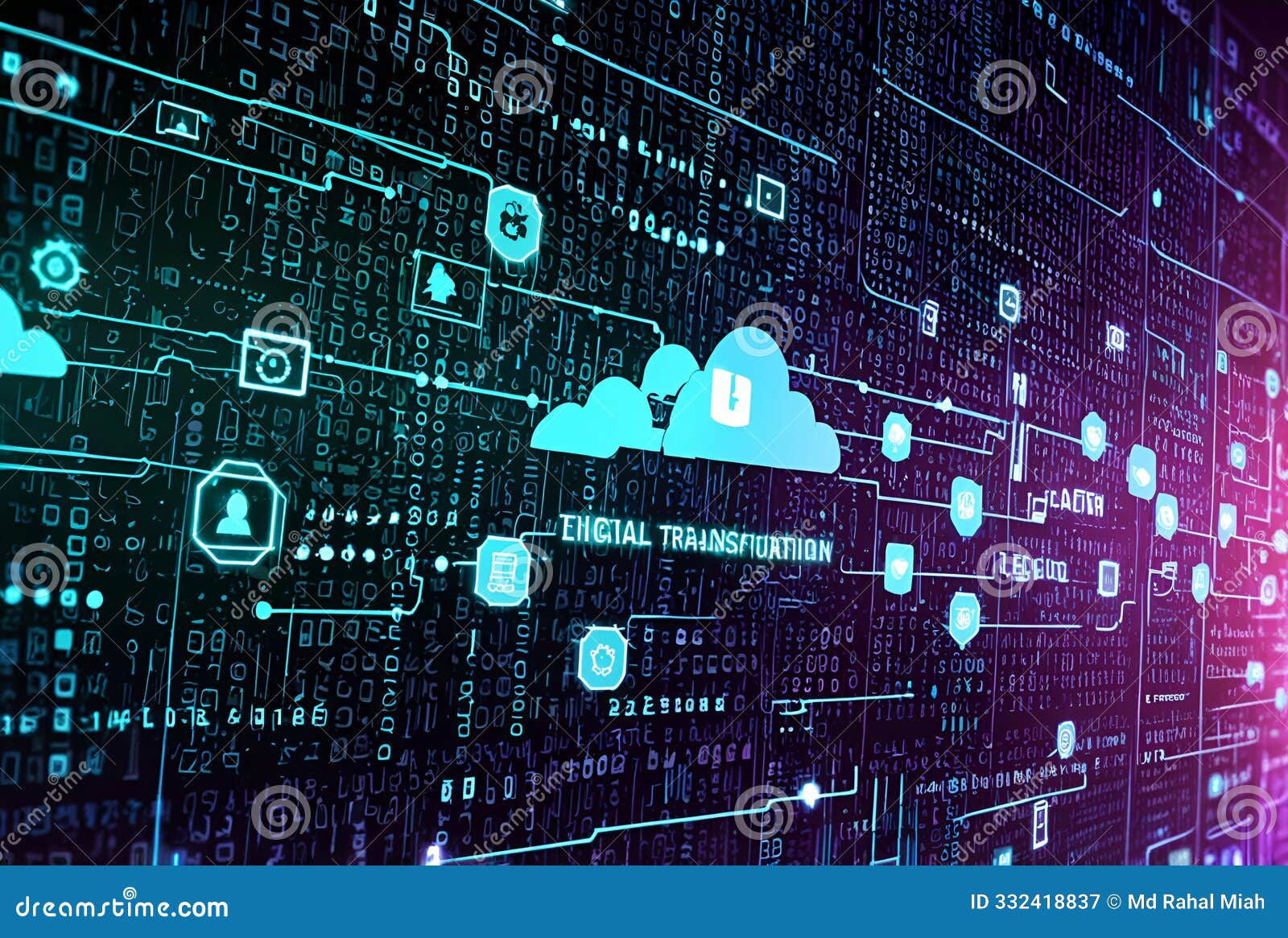 Digital Transformation - Embracing Business S Future Stock Illustration ...