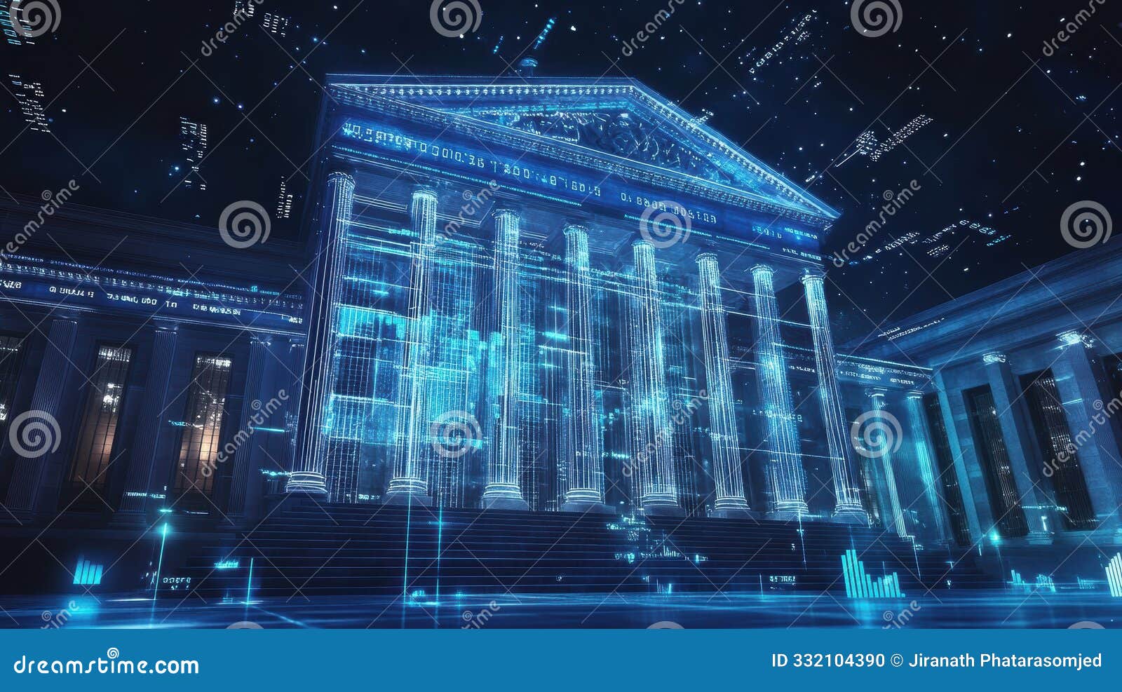 Digital Transformation of Finance Stock Illustration - Illustration of ...