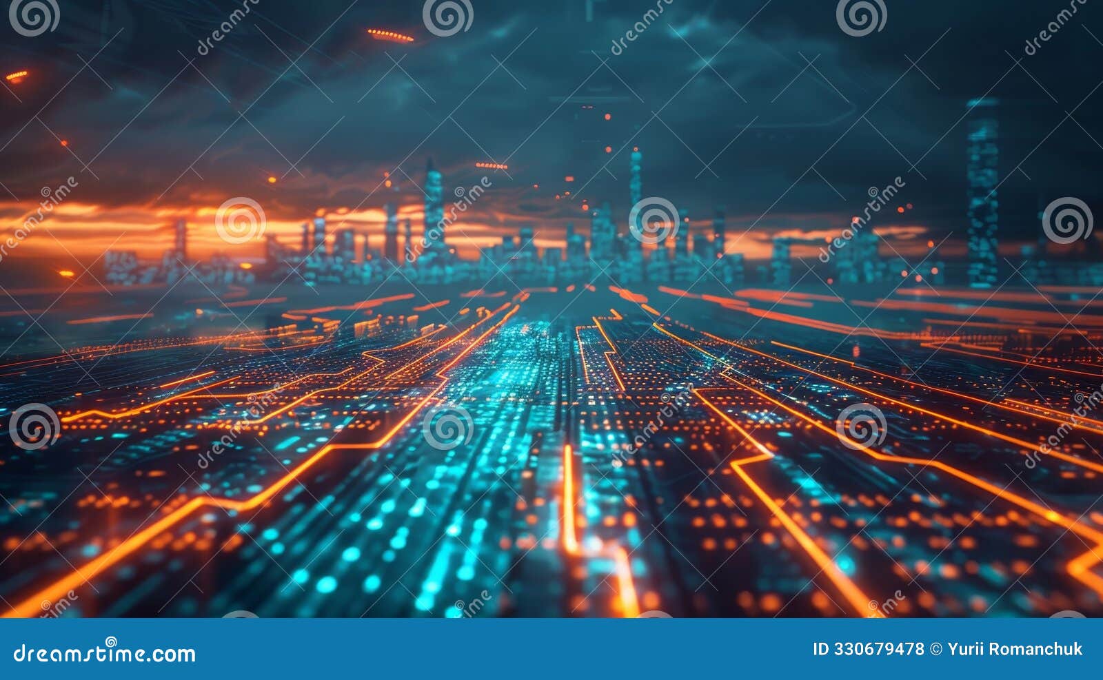 Digital Transformation Futuristic Landscape of Circuit Grounds and Data ...
