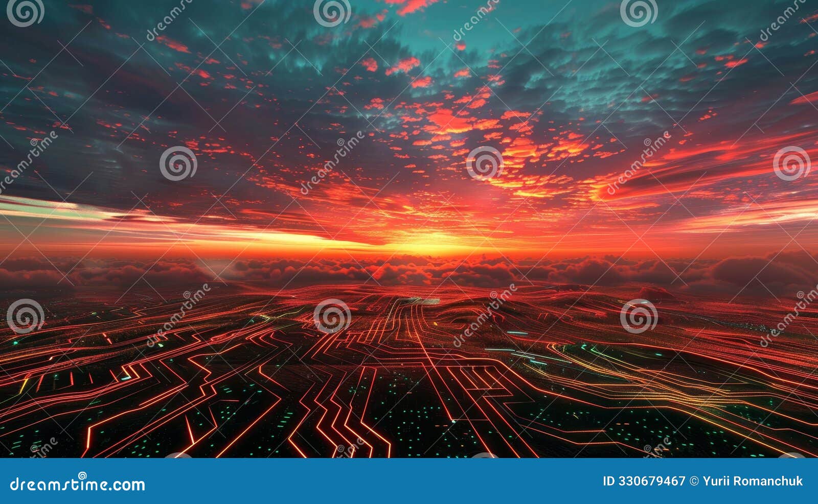 Digital Transformation Futuristic Landscape of Circuit Grounds and Data ...