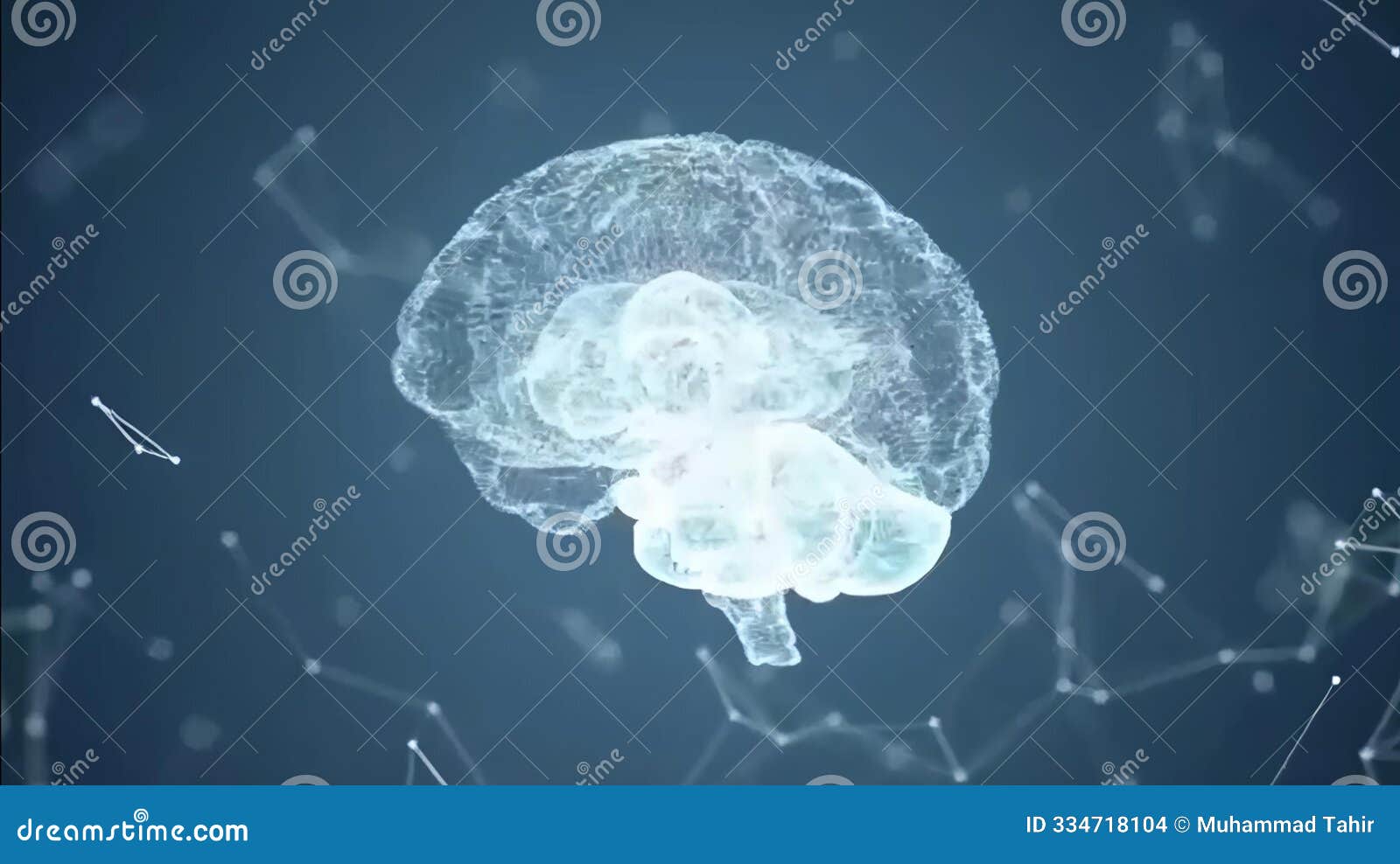 Digital Transformation of Human Brain. Stock Photo - Image of ...