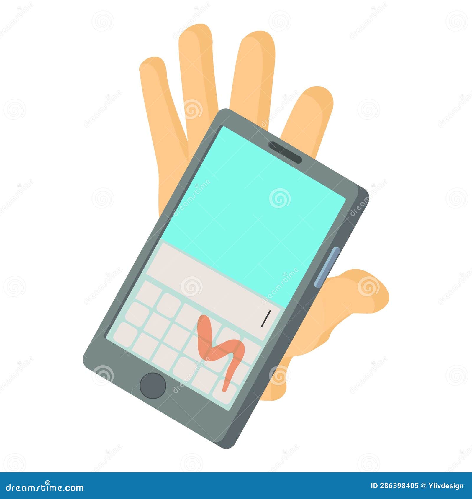 Digital Transformation Icon Isometric Vector. Smartphone and Human Palm ...