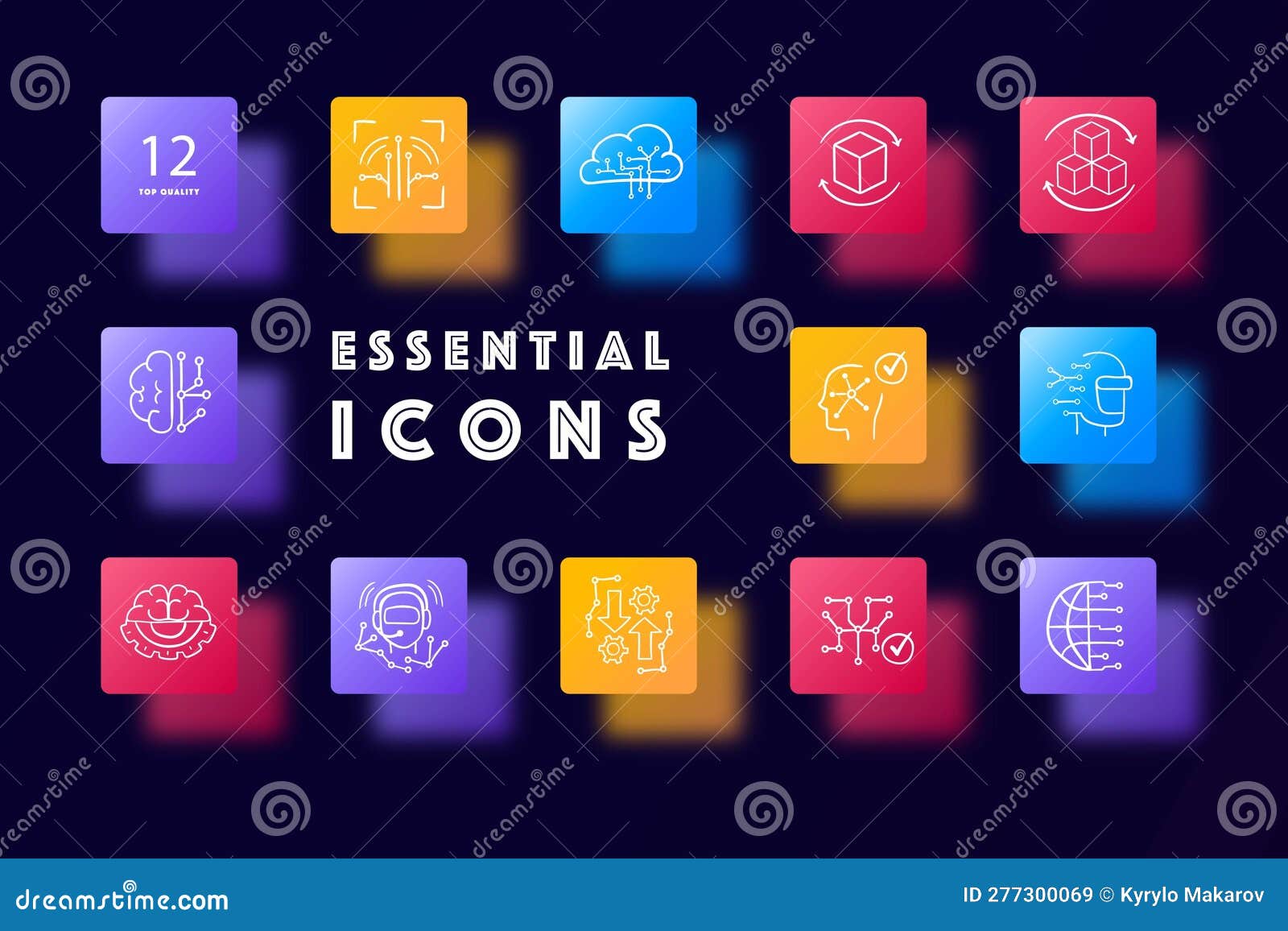 Digital Transformation Icon Set.. a Visual Representation of the ...