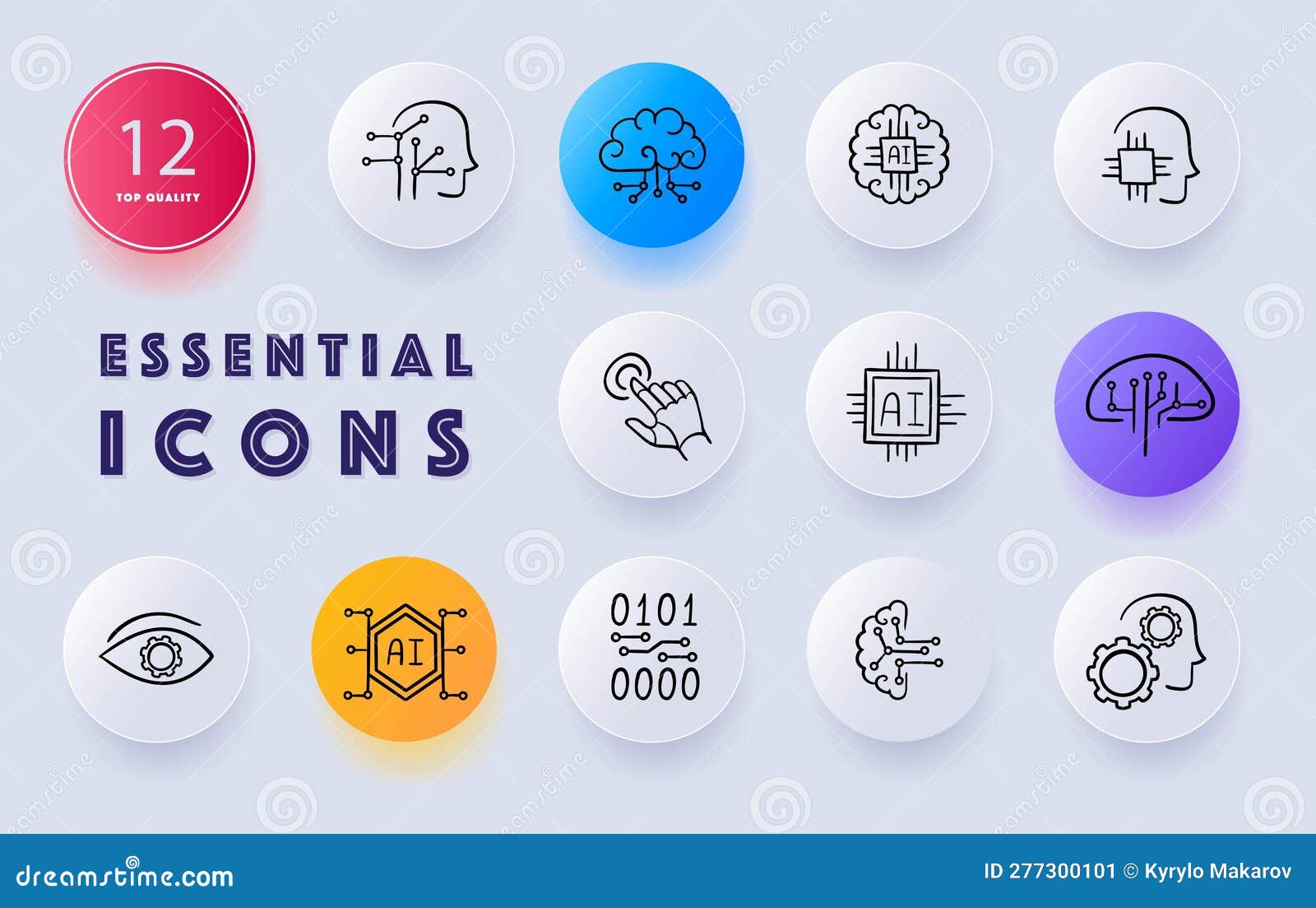 Digital Transformation Icon Set.. a Visual Representation of the ...