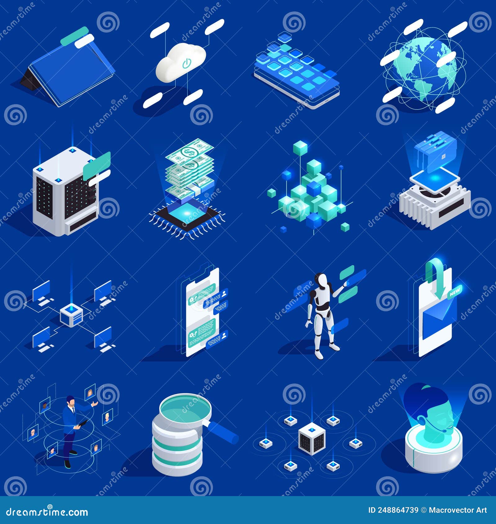 Digitalization Isometric Composition Cartoon Vector | CartoonDealer.com ... Digitalization Isometric Composition Cartoon Vector | CartoonDealer.com ...