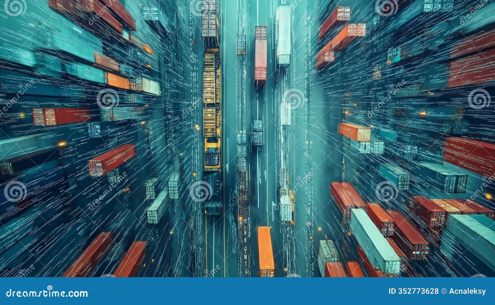Digital Transformation in Logistics: Pixelated, Digitized Images of ...