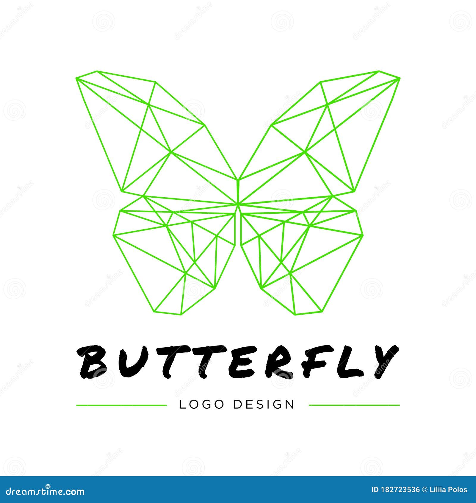 Digital Transformation. Logo Design. Polygonal Color Butterfly Stock ...