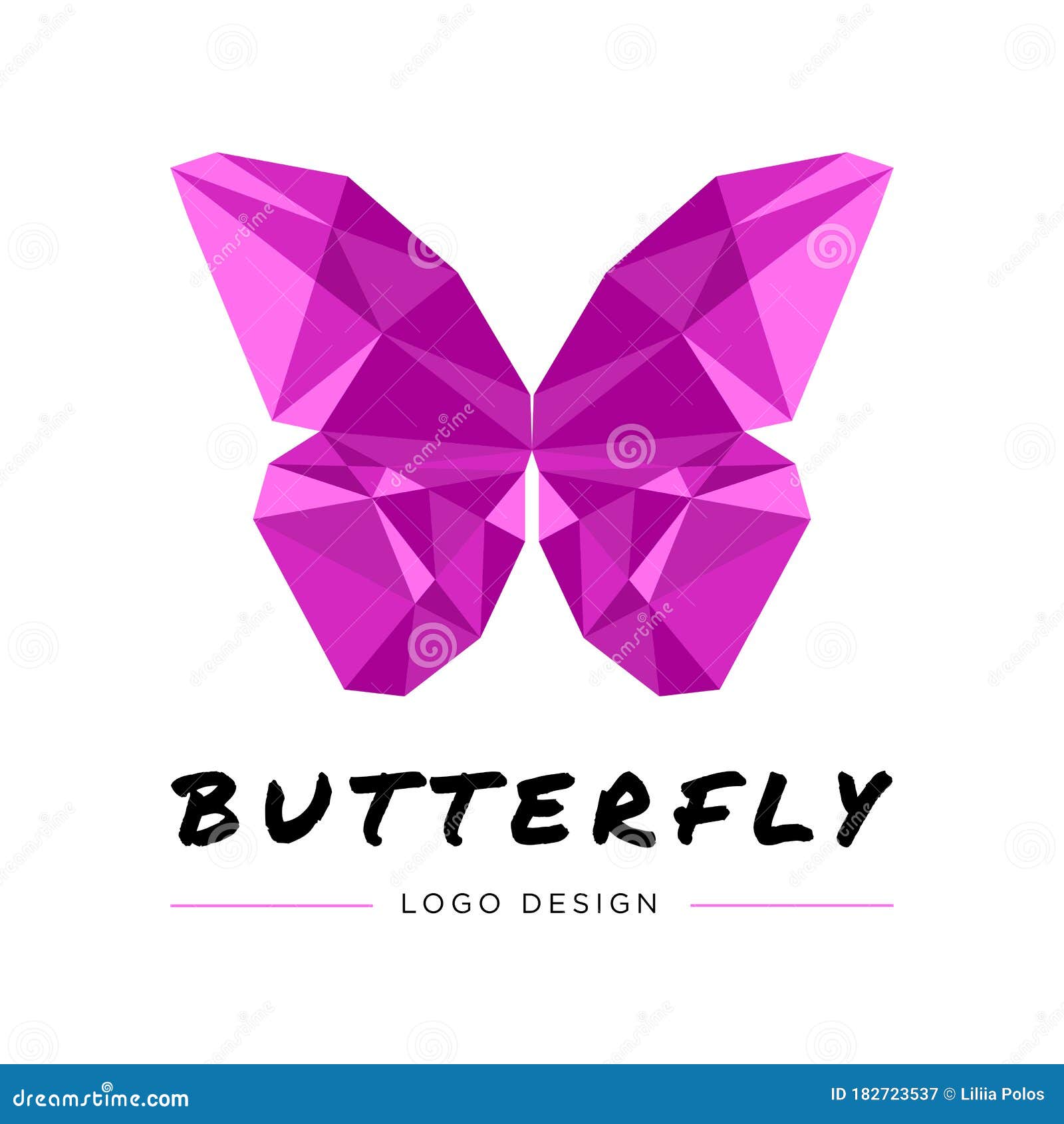 Digital Transformation. Logo Design. Polygonal Color Butterfly Stock ...