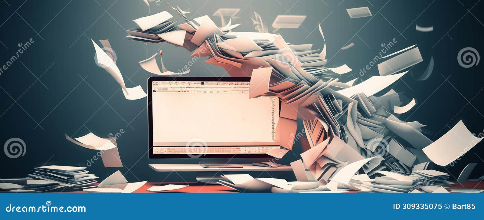 Digital Transformation: Paperless Office Made Easy. Many Papers Being ...