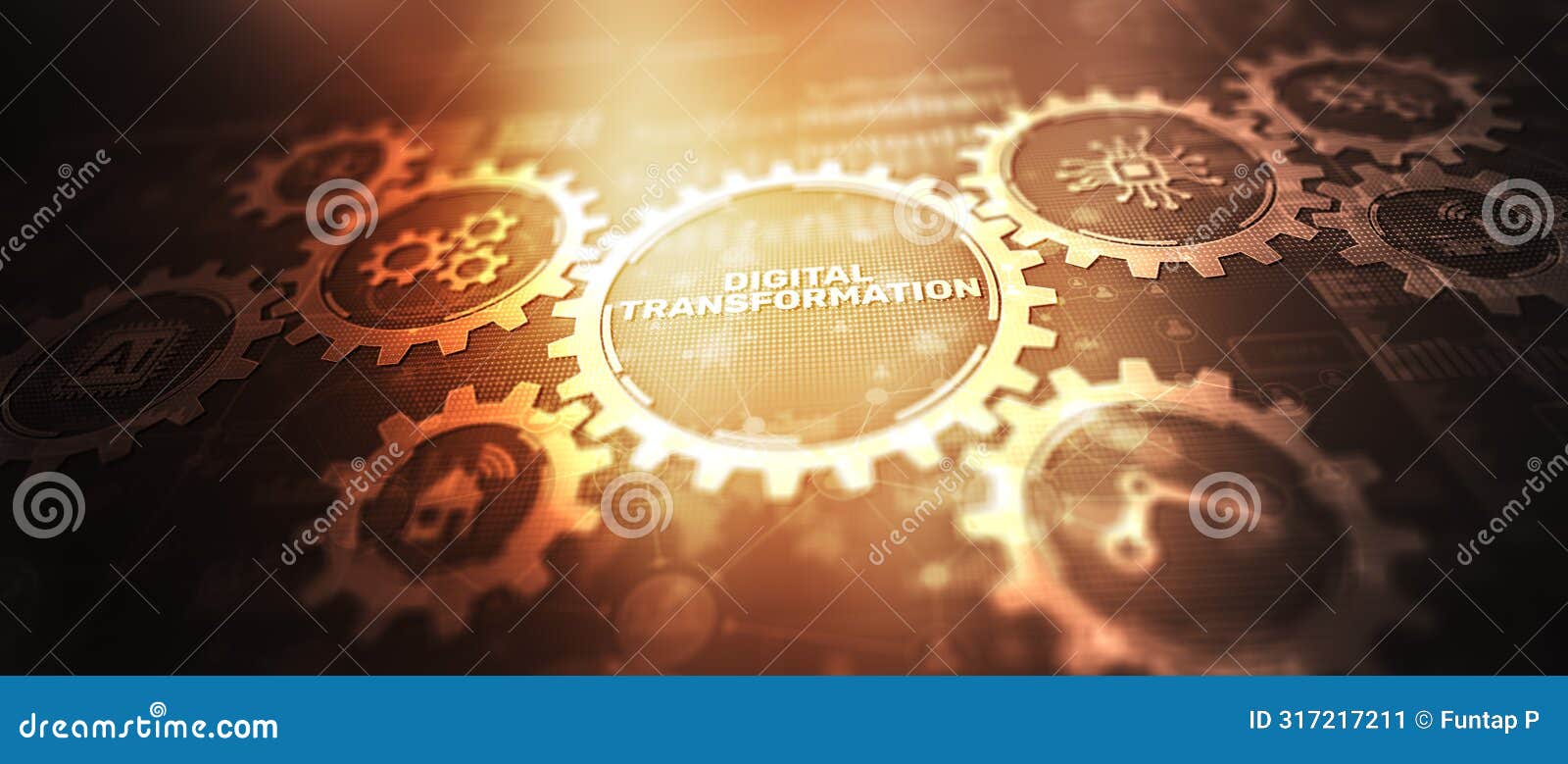 Digital Transformation Strategy. Business Processes Internet and Cloud Computing Stock Image ...