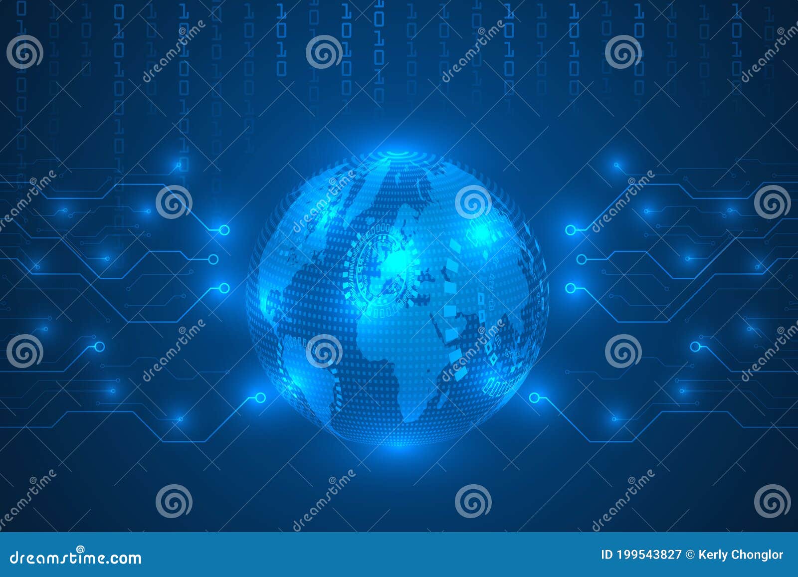 Digital Transformation Technology Abstract Background. Stock Image ...