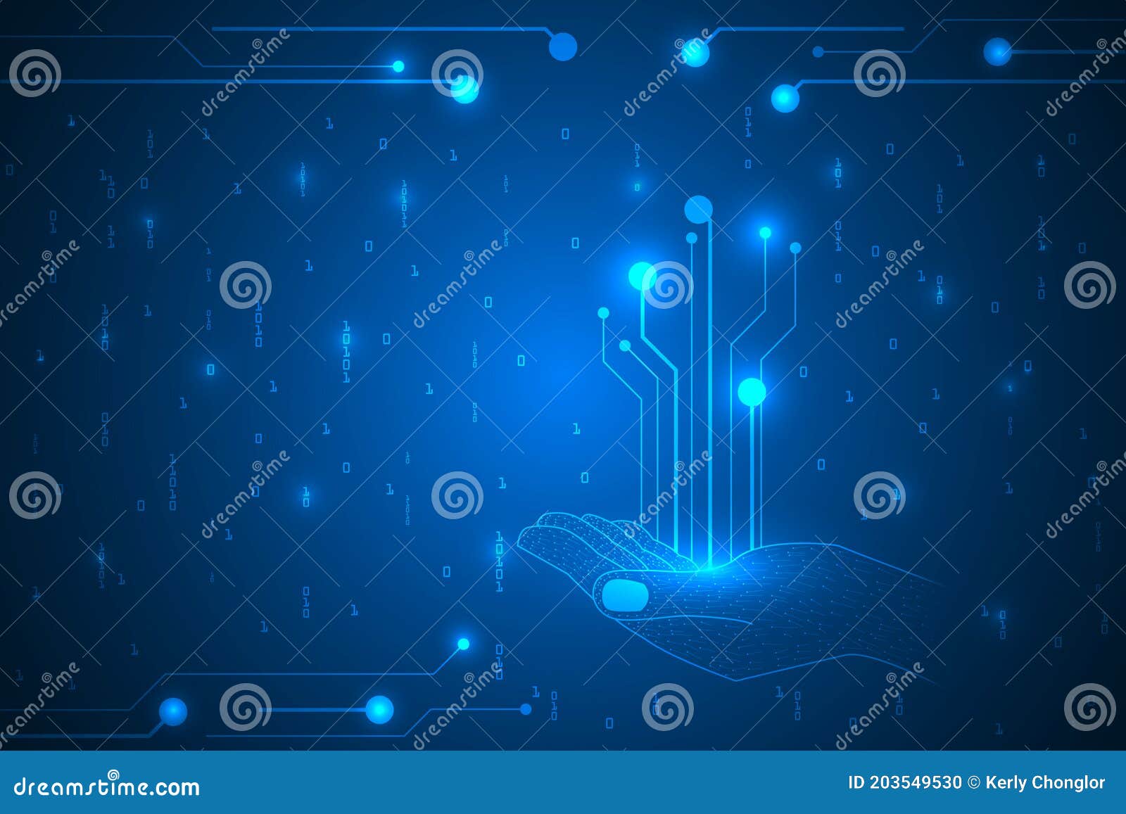 Digital Transformation Technology Abstract Background. Stock Vector ...