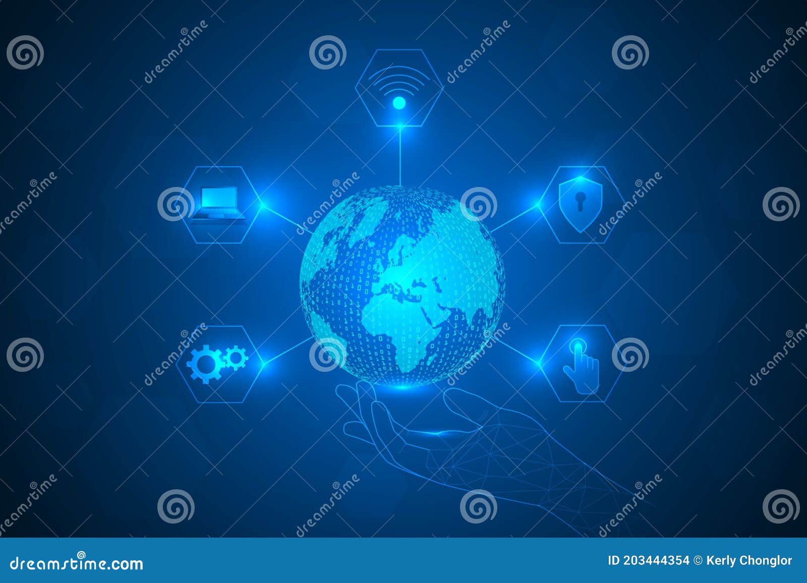 Digital Transformation Technology Abstract Background. Stock ...