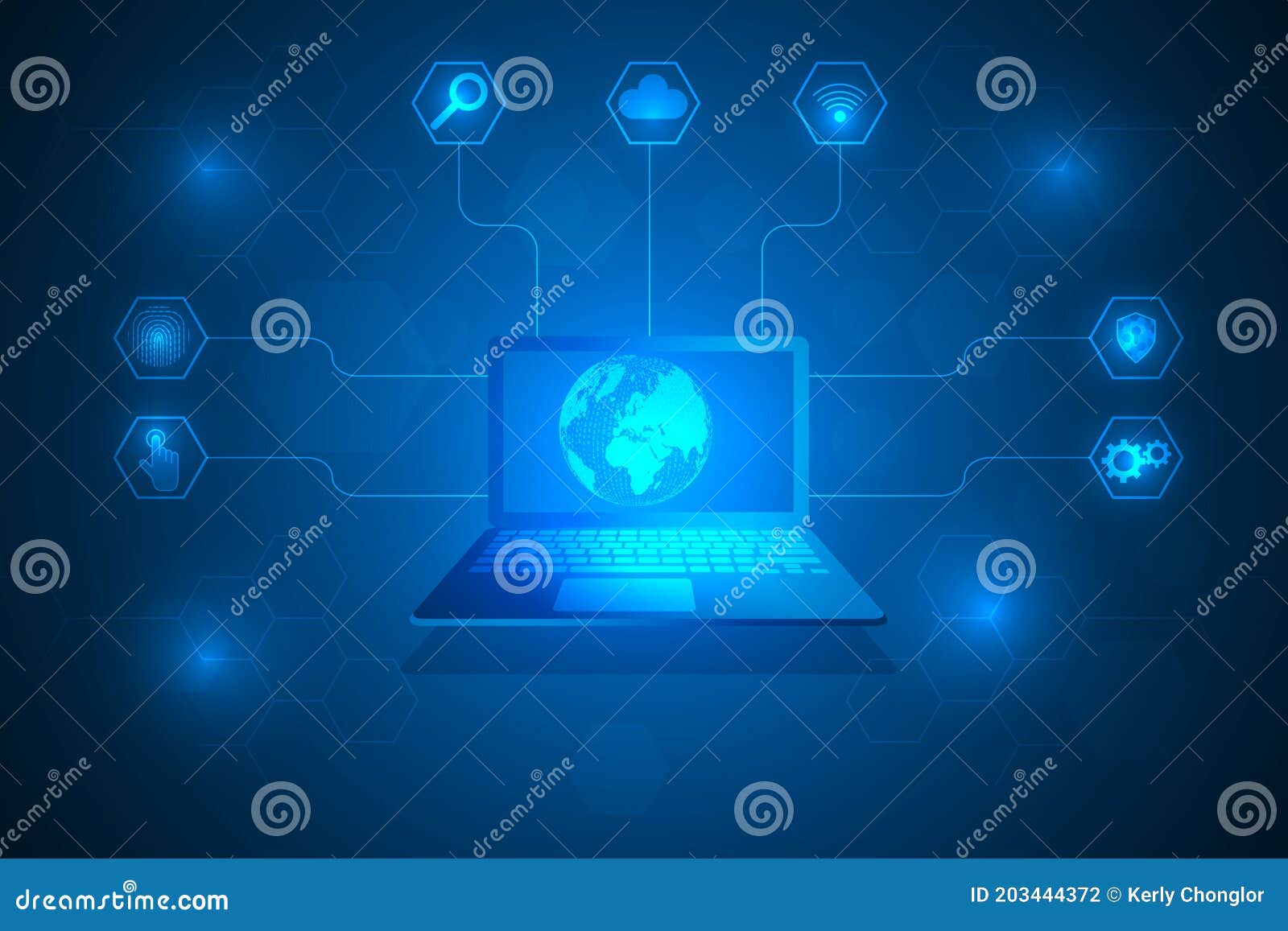 Digital Transformation Technology Abstract Background. Stock Vector ...