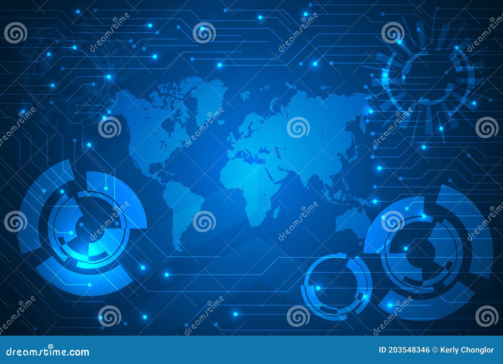 Digital Transformation Technology Abstract Background. Stock Vector ...