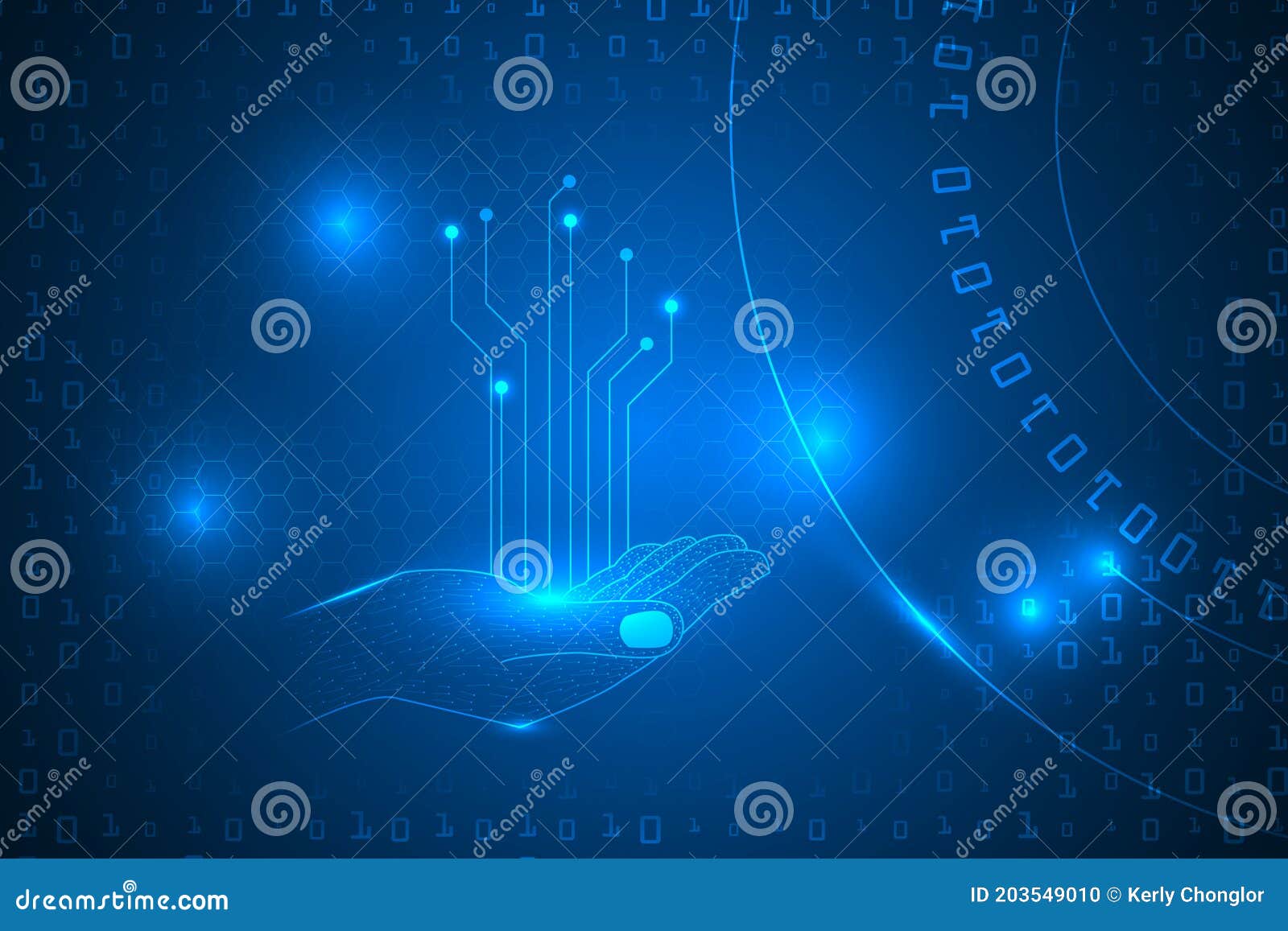Digital Transformation Technology Abstract Background. Stock Vector ...