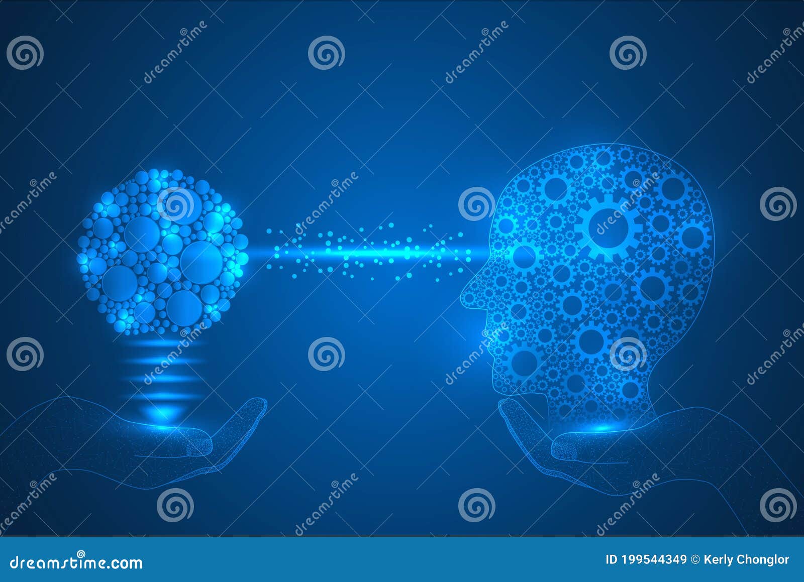 Digital Transformation Technology Abstract Background. Stock Image ...