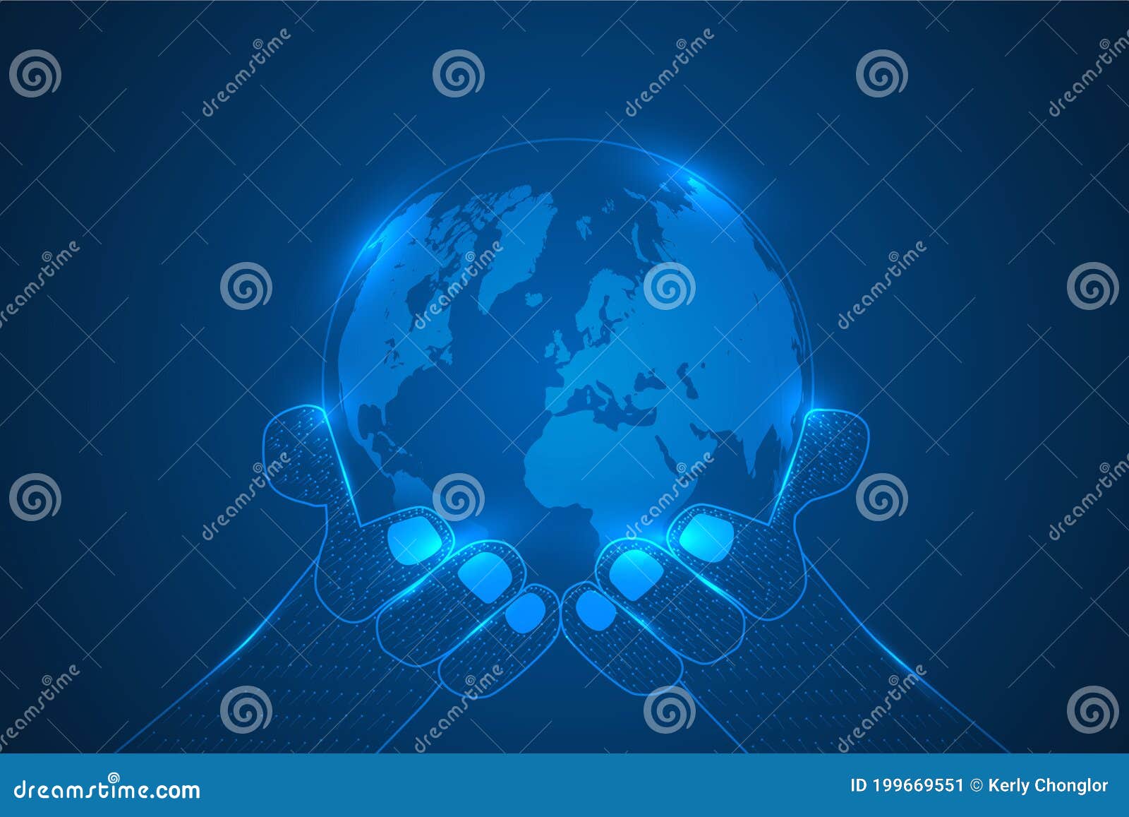 Digital Transformation Technology Abstract Background. Stock Image ...