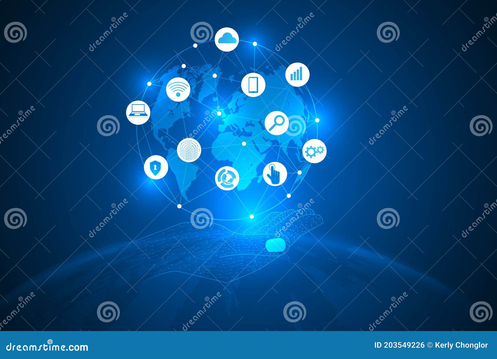 Digital Transformation Technology Abstract Background. Stock Vector ...