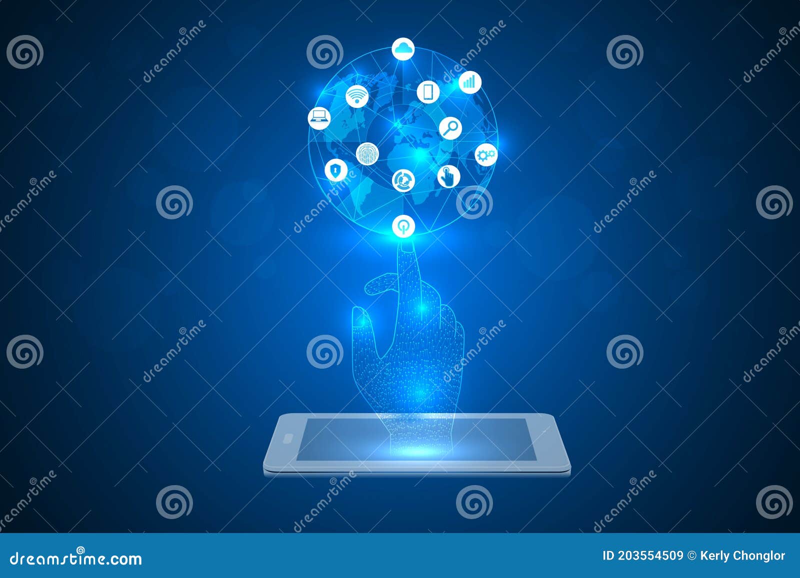 Digital Transformation Technology Abstract Background. Stock ...