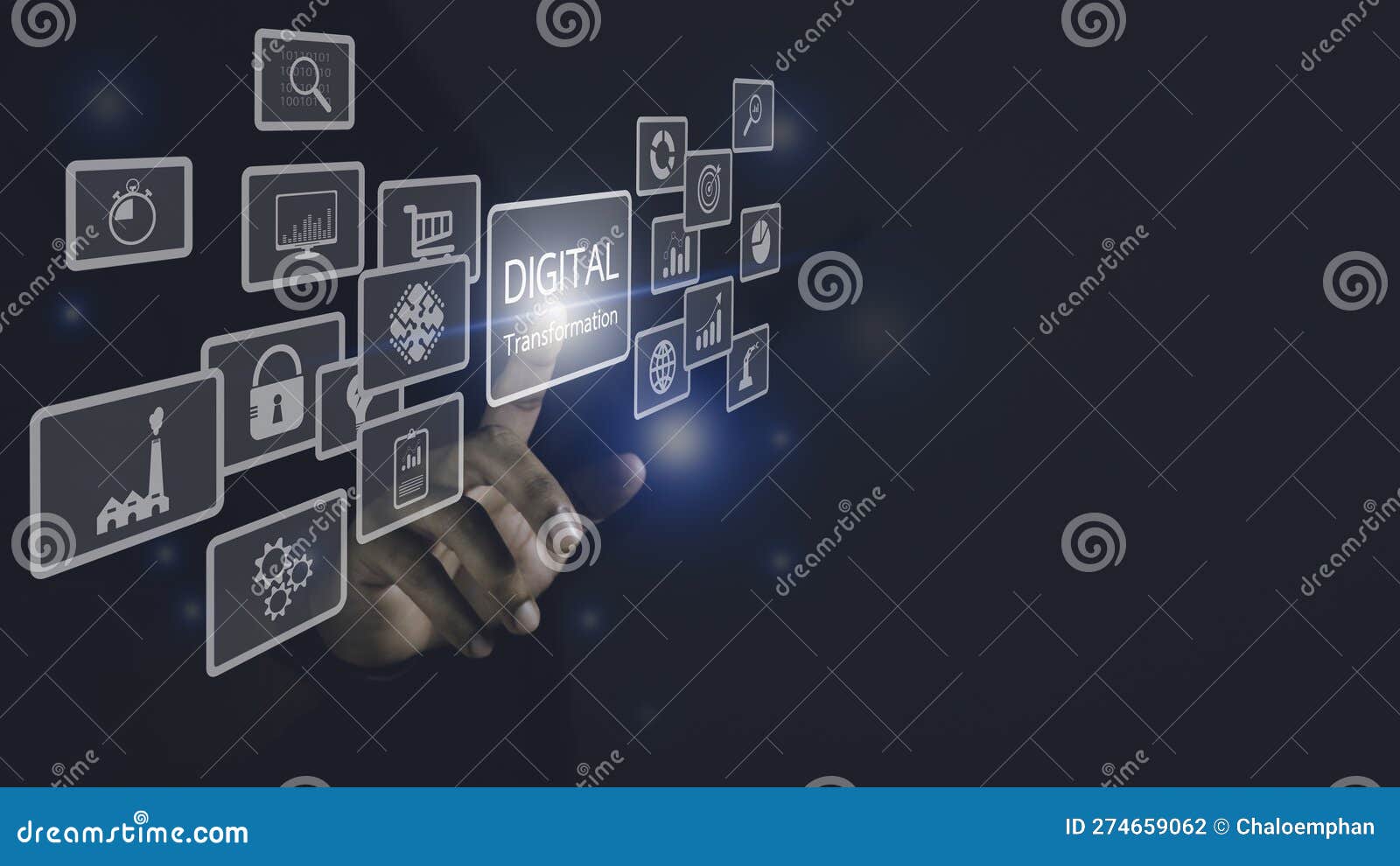 Digital Transformation Technology Condept. Digitalization of Business ...